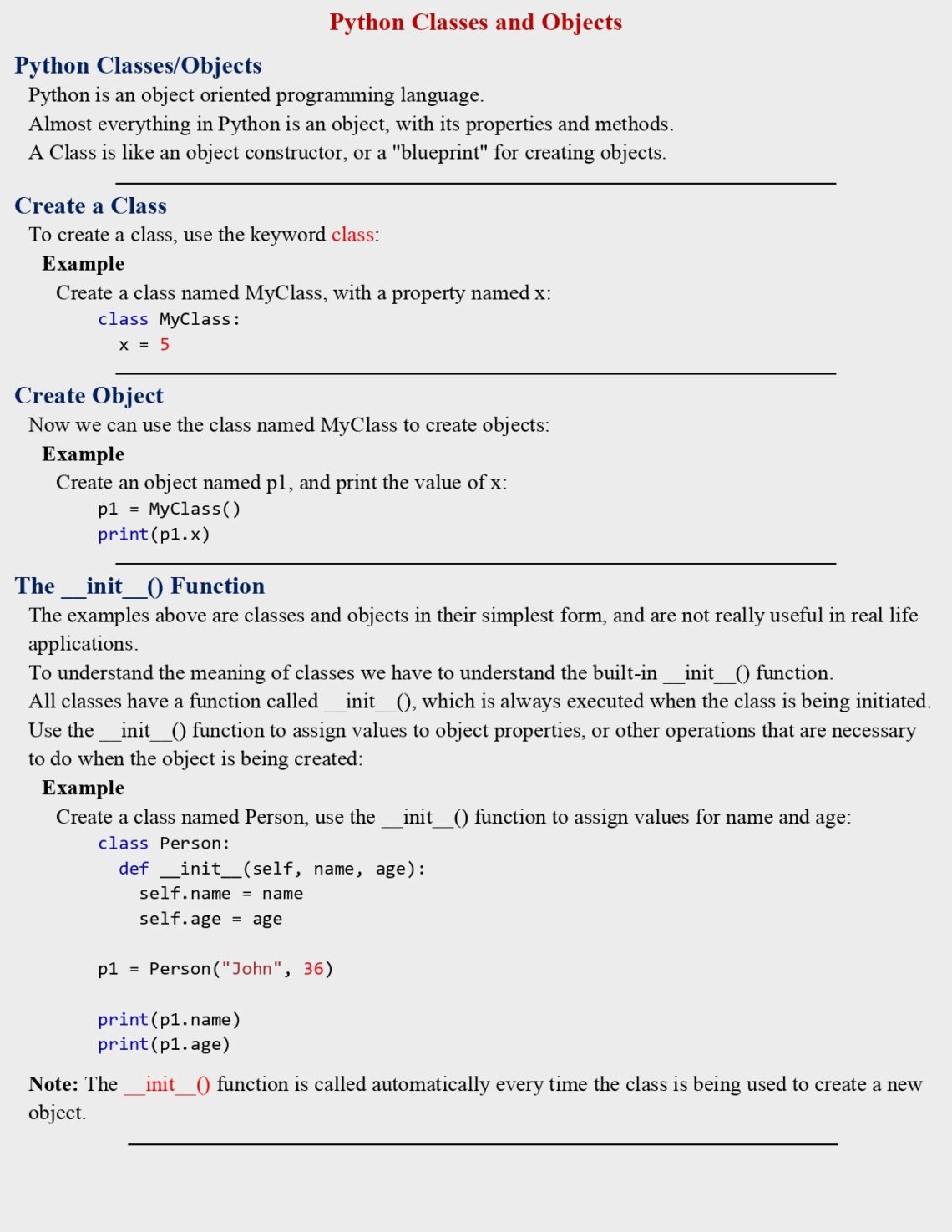 Python Lesson 13 PDF (Python Arrays, Classes, and Objects)