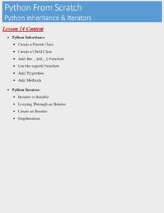 Python From Scratch Lesson 14 Pdf Python Inheritance Iterators