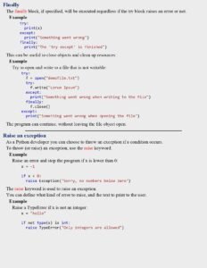 Python From Scratch Lesson 18 PDF (Python Try Except & User Input ...