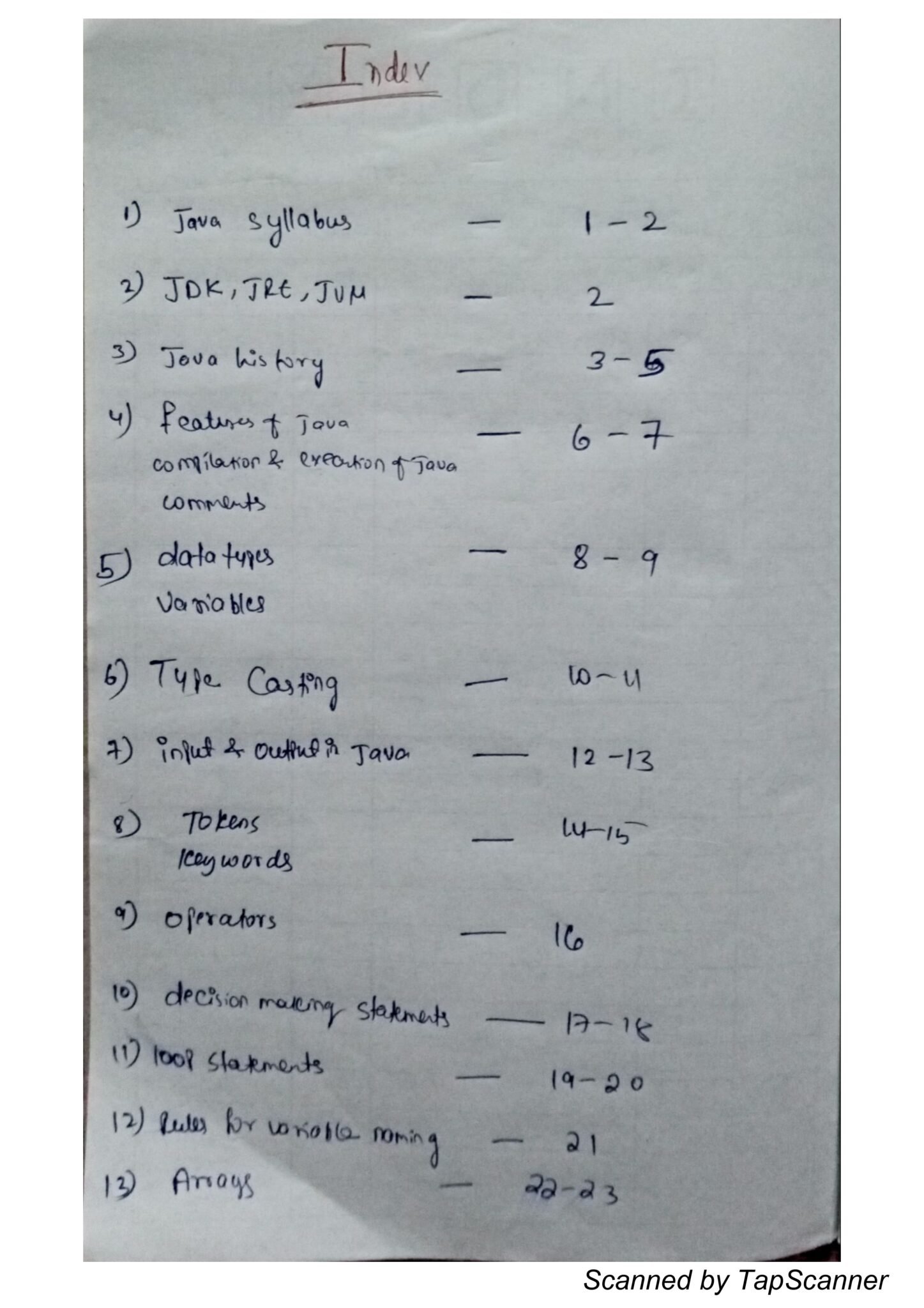 Java Notes Handwritten Pdf A Comprehensive Resource For Java