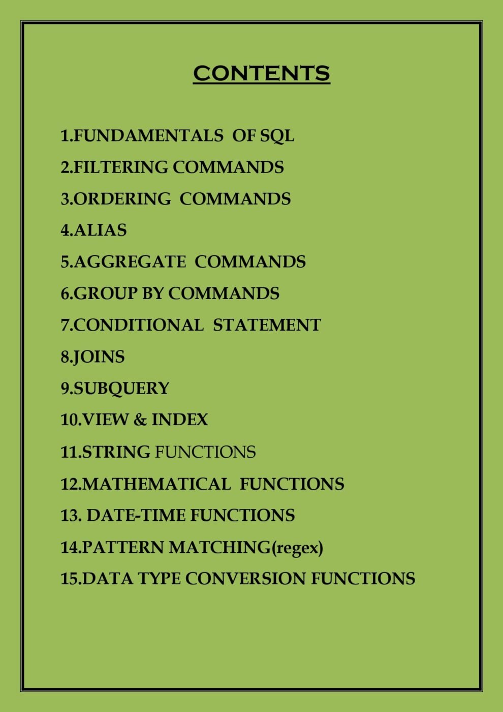 SQL Command Reference Pdf - Connect 4 Techs