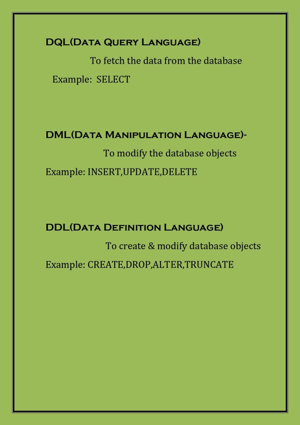 SQL Command Reference Pdf - Connect 4 Techs
