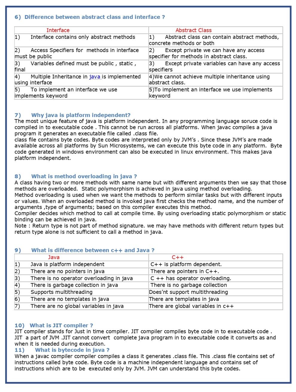 69 Core Java Interview Questions (PDF) - Connect 4 Techs 69 Core Java Interview Questions (PDF) - Connect 4 Techs