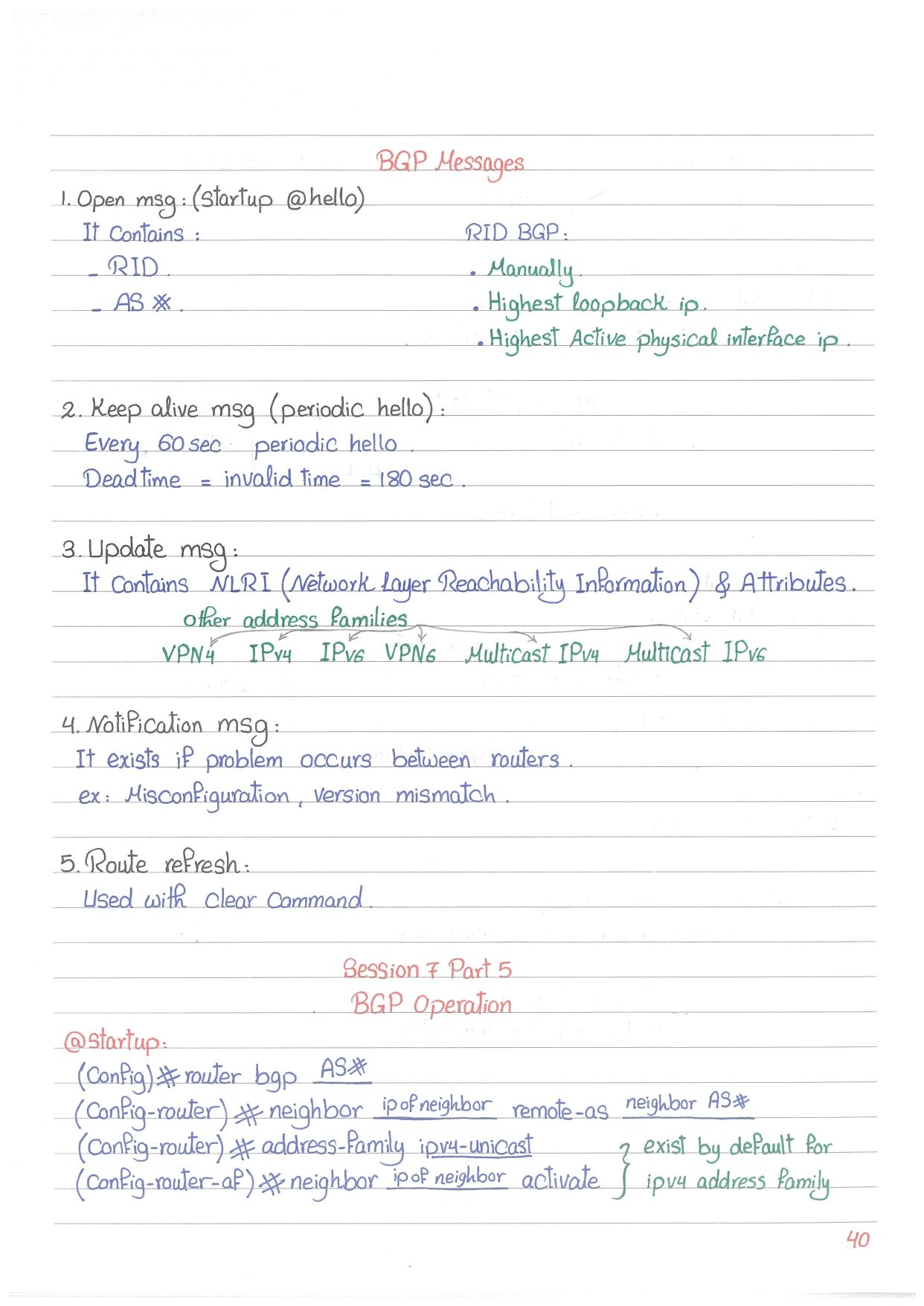 BGP Advanced From Scratch in Handwritten (PDF) - Connect 4 Techs