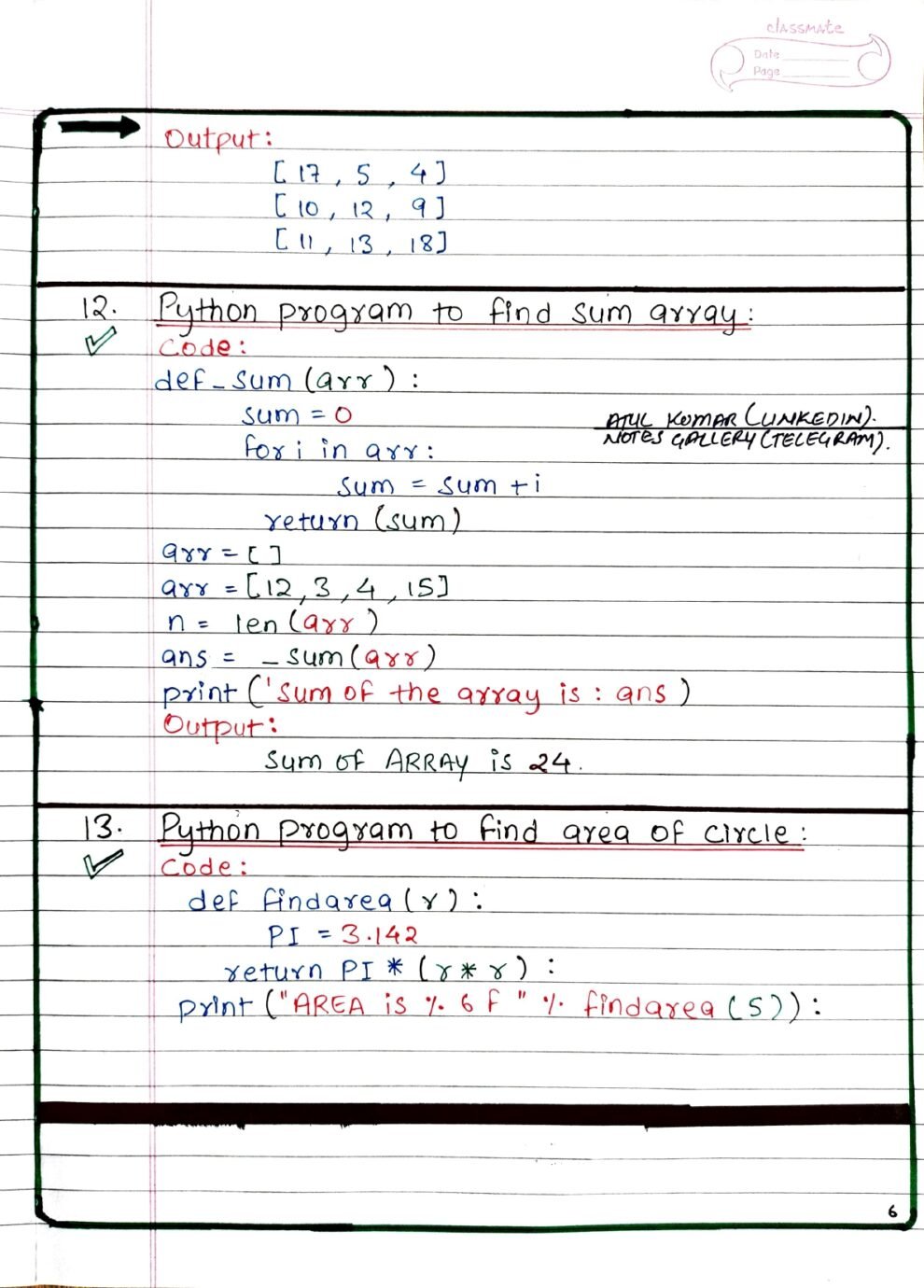 Basic Python Programs Handwritten PDF - Connect 4 Techs Basic Python Programs Handwritten PDF - Connect 4 Techs