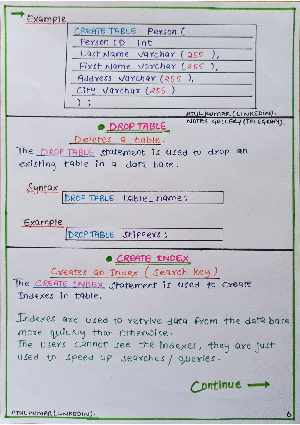 Basics Of Sql Handwritten Pdf Connect 4 Techs