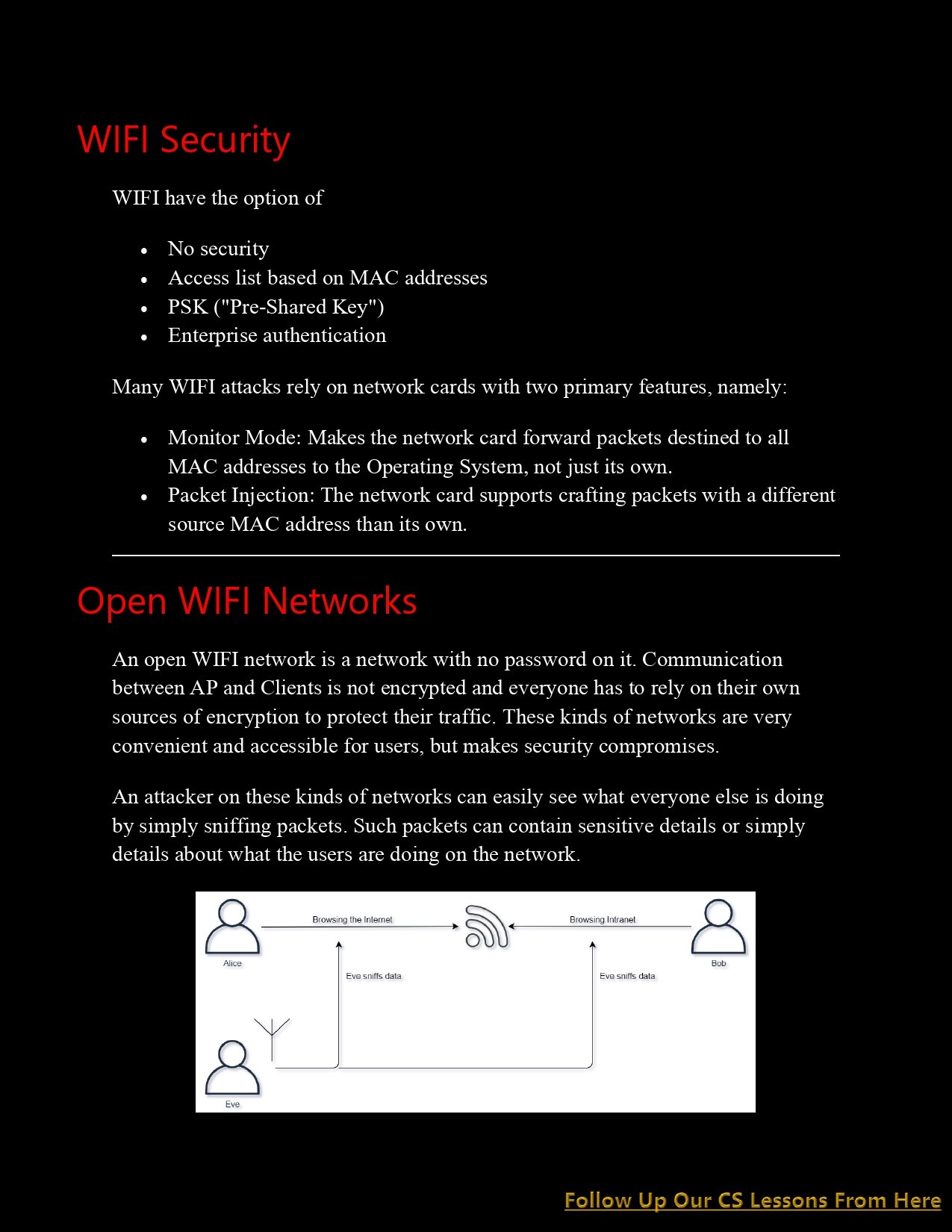 Cyber Security Wi Fi Attacks Cs Lesson 10 Pdf Connect 4 Techs