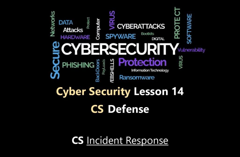 Cyber Security Incident Response (CS Lesson 14) PDF - Connect 4 Techs