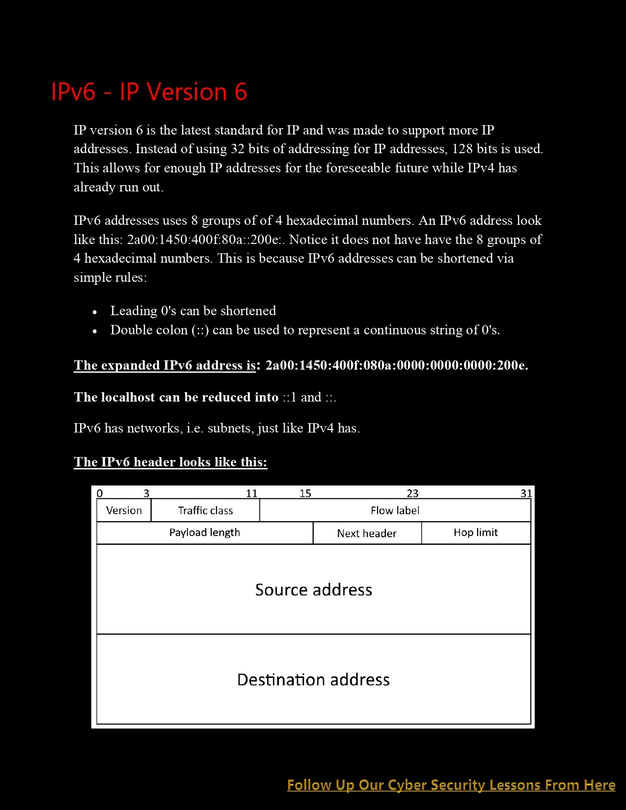 Cyber Security In-Depth Network Layer (CS Lesson 3) PDF - Connect 4 Techs