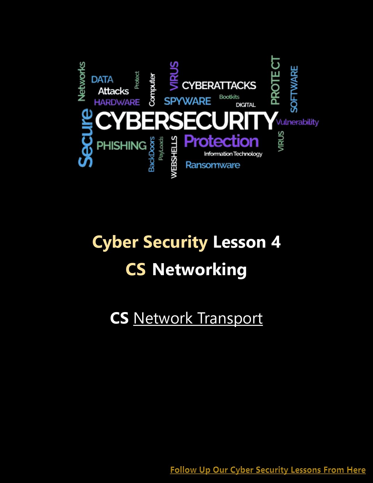 Cyber Security Network Transport (CS Lesson 4) PDF - Connect 4 Techs