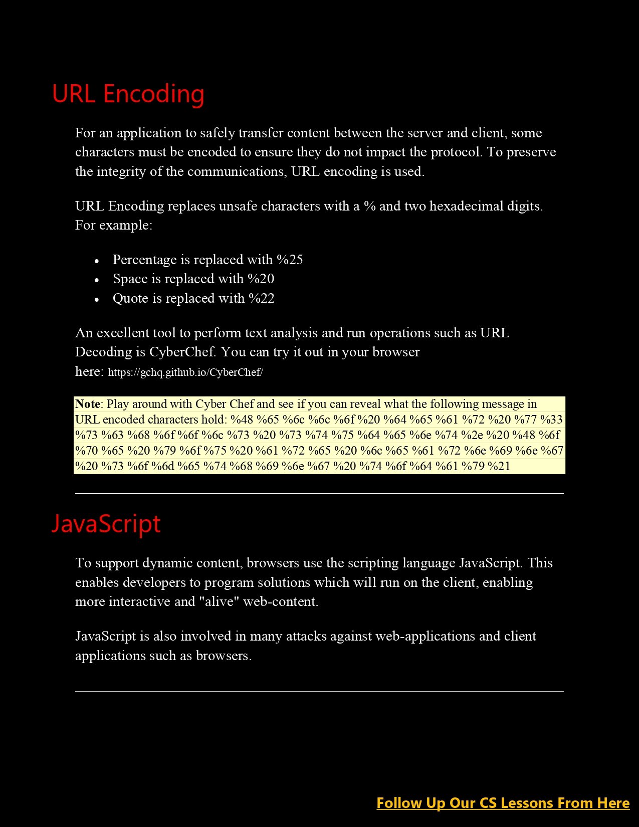 Cyber Security Web Applications Cs Lesson 6 Pdf Connect 4 Techs