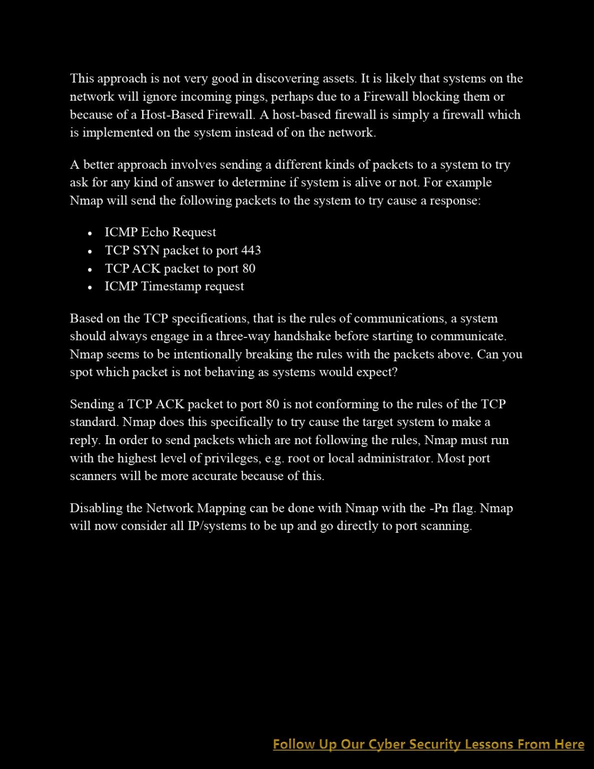 Cyber Security Network Mapping & Port Scanning (CS Lesson 7) PDF ...