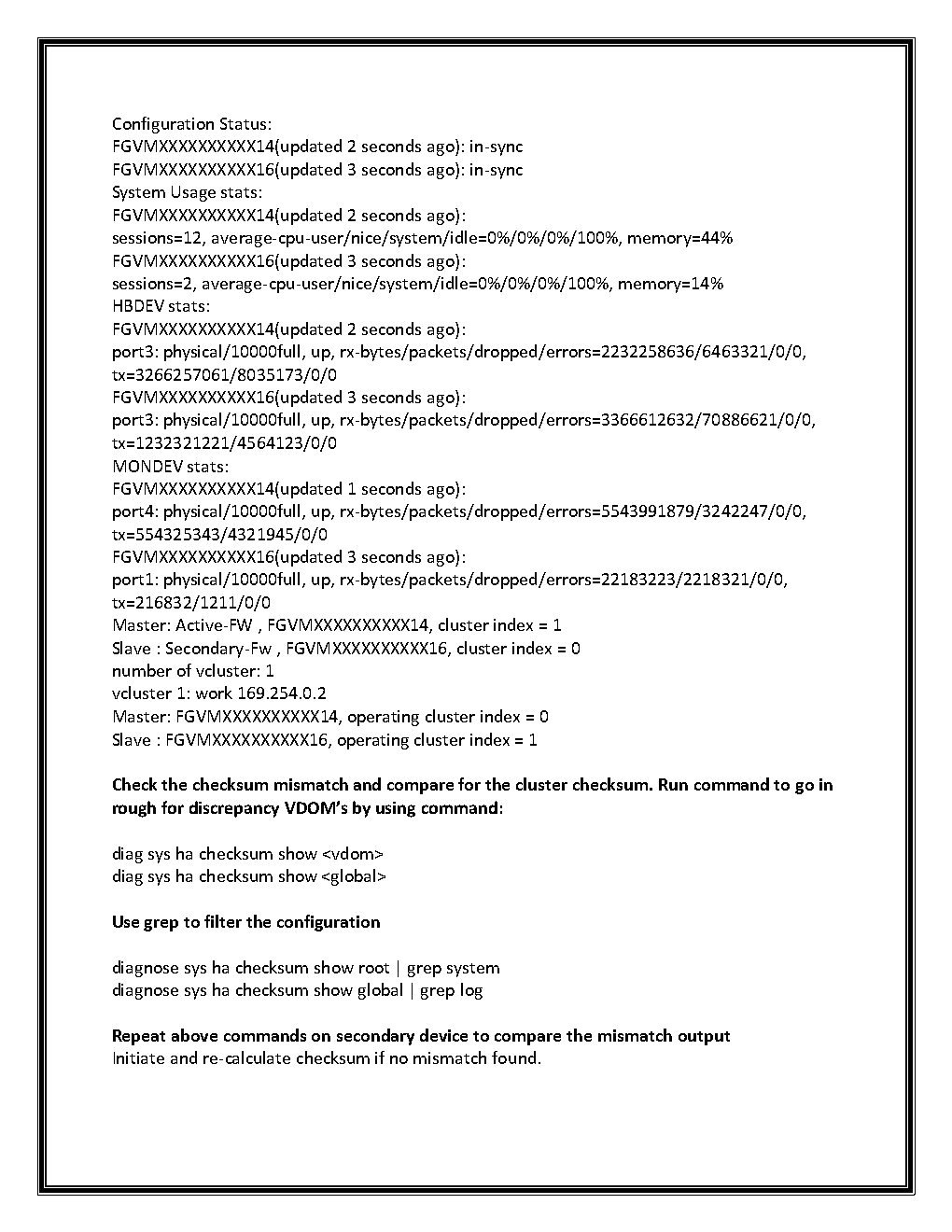 Summary Of Fortigate Ha High Availability Pdf Connect 4 Techs