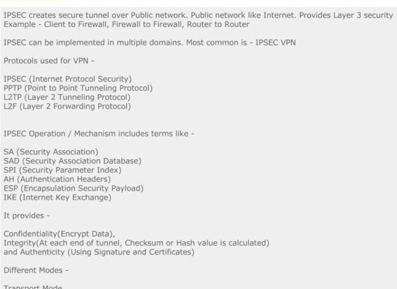 IPsec Your Quick Review Guide to Network Security PDF - Connect 4 Techs