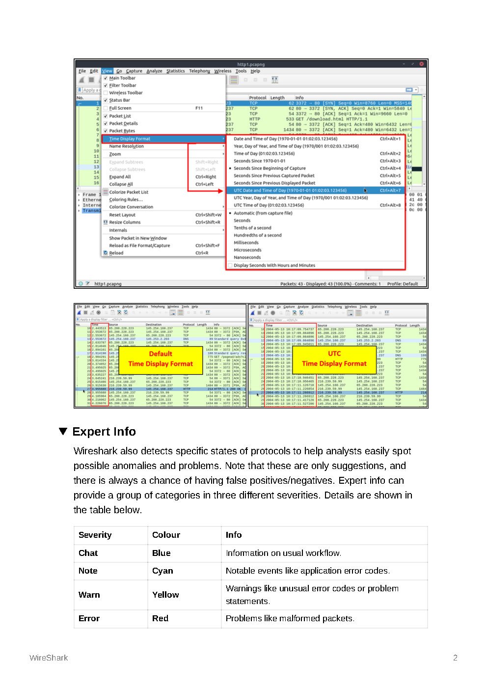 Wireshark and Traffic Analysis PDF - Connect 4 Techs