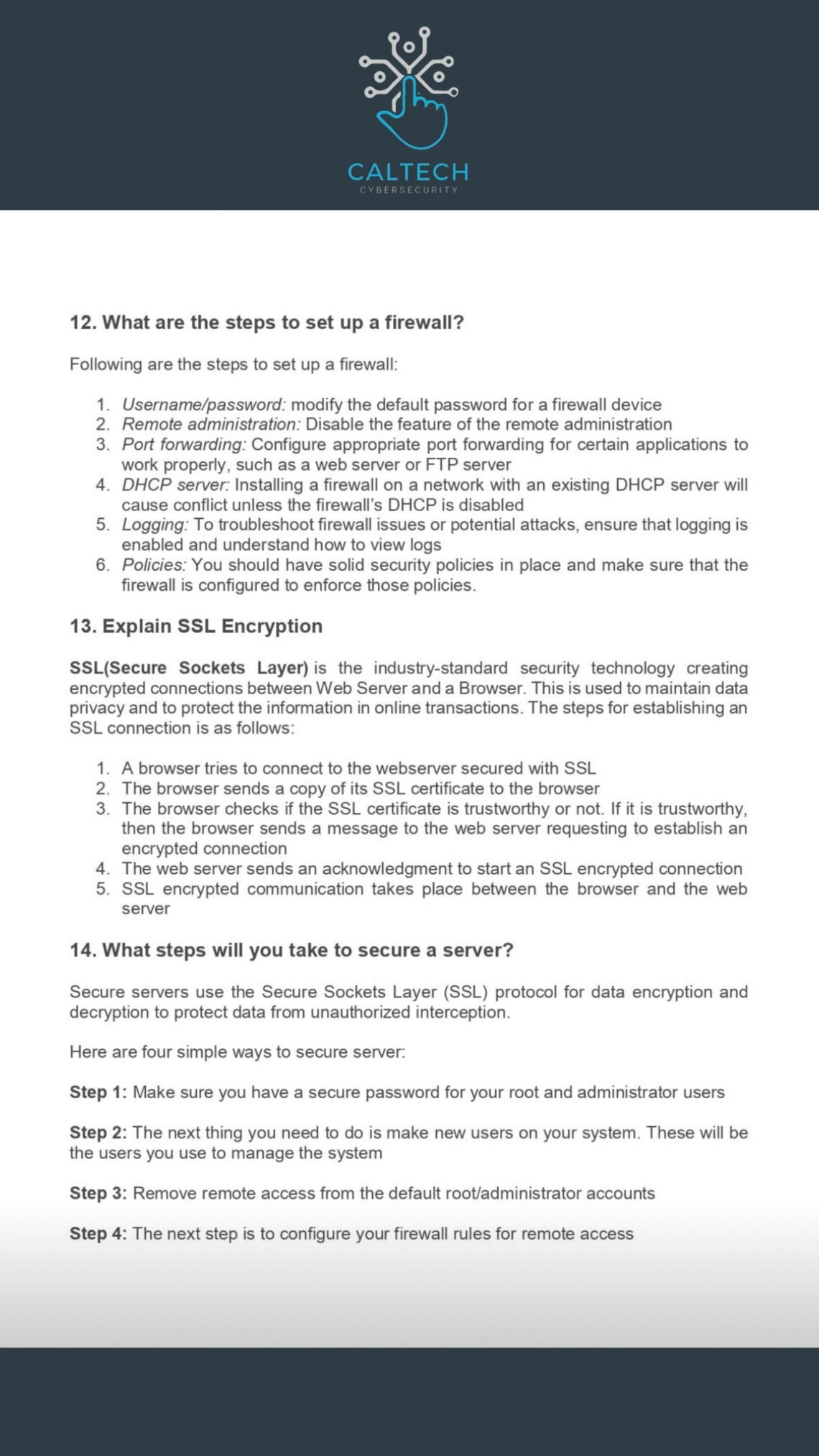 Top 50 Cyber Security Interview Questions With Answers