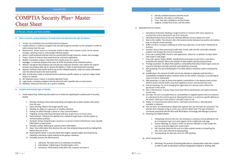 Cheat Sheet - Connect 4 Techs