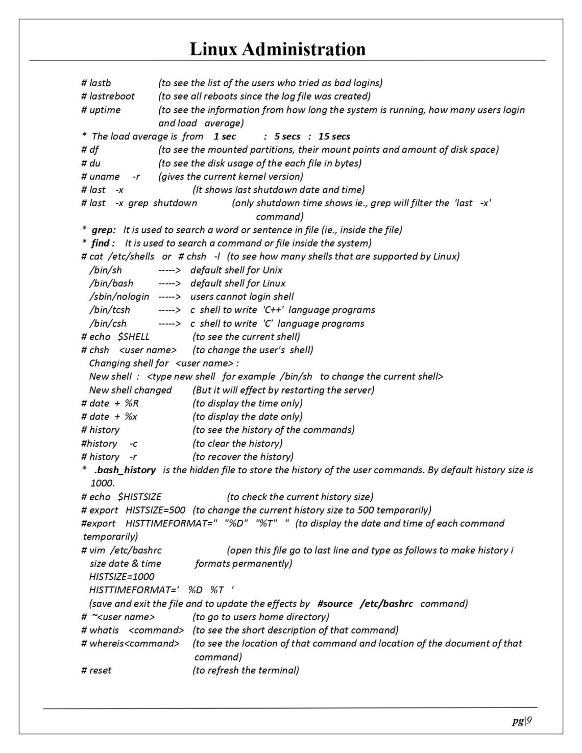 Quick Reference For Linux Administration PDF