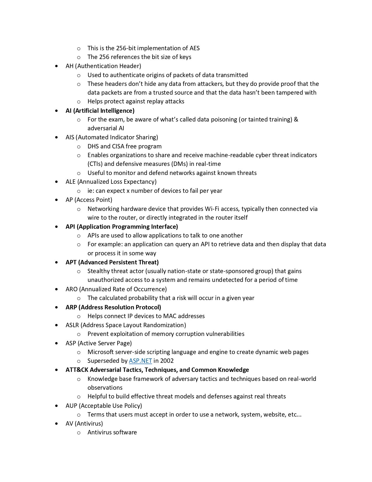 A Comprehensive Guide to CompTIA SEC 601 Acronyms