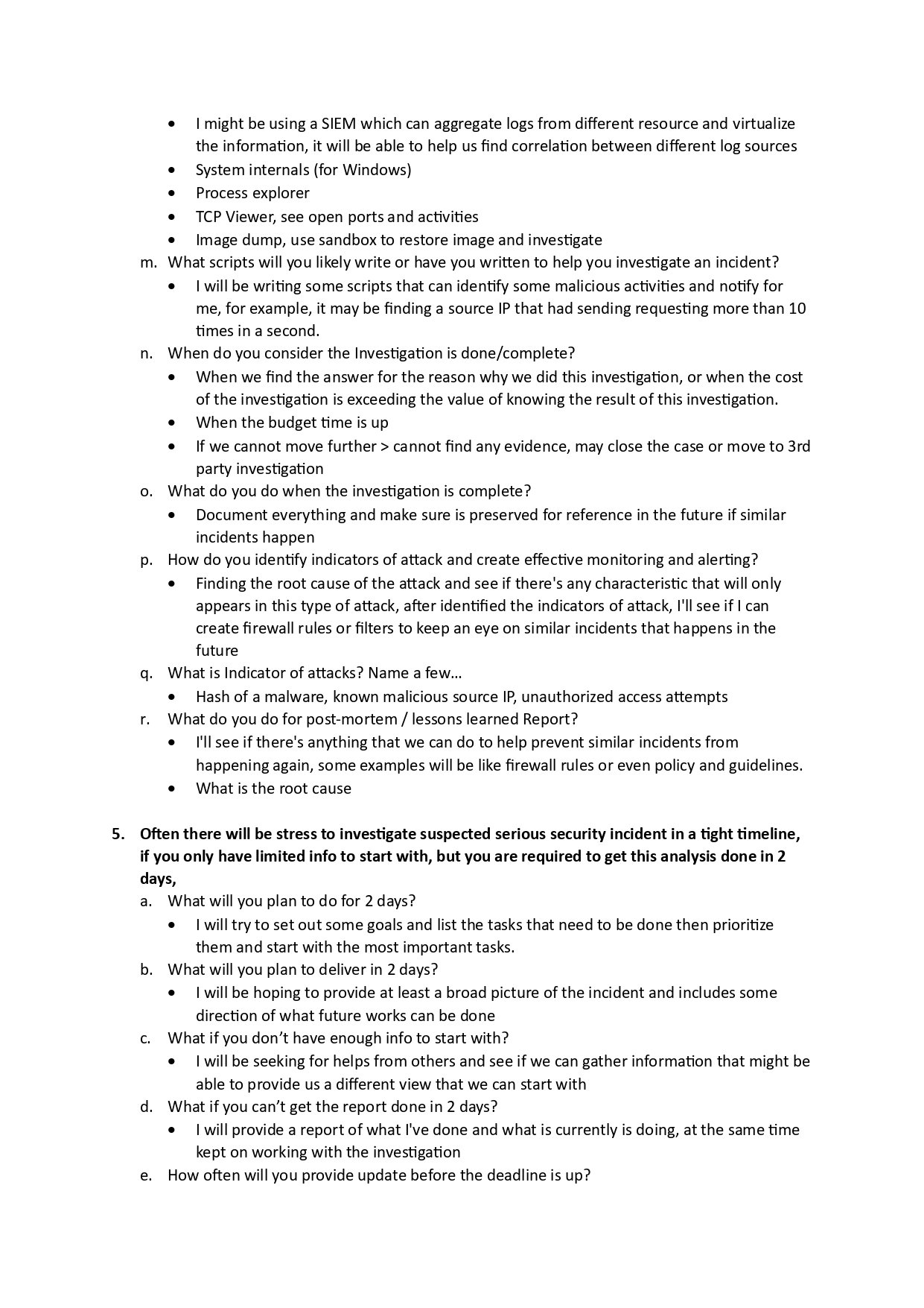 Cybersecurity Interview Questions -SOC Incident Response PDF