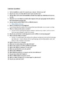 Cybersecurity Interview Questions -SOC Incident Response PDF