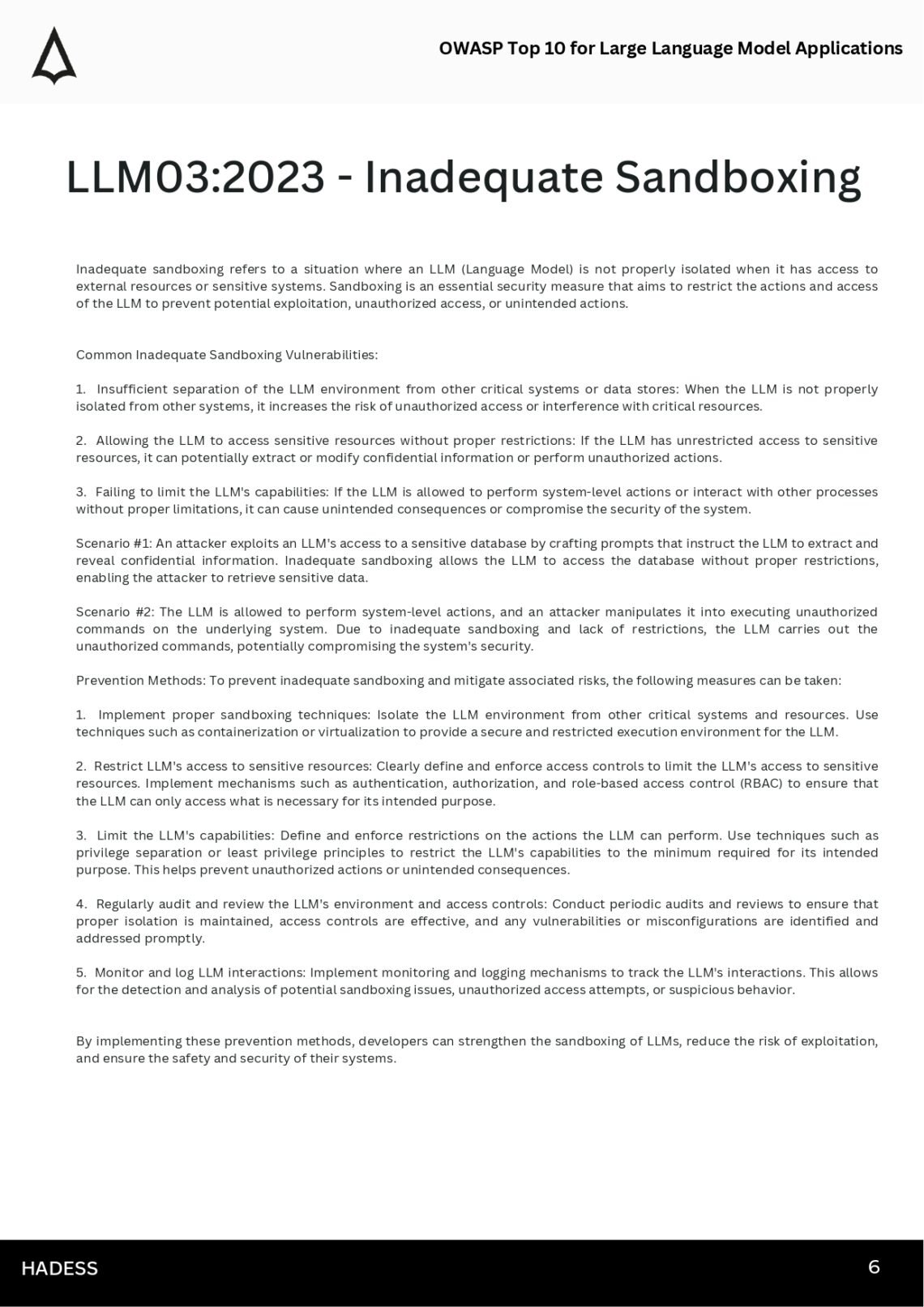 OWASP Top 10 for Large Language Model Applications PDF