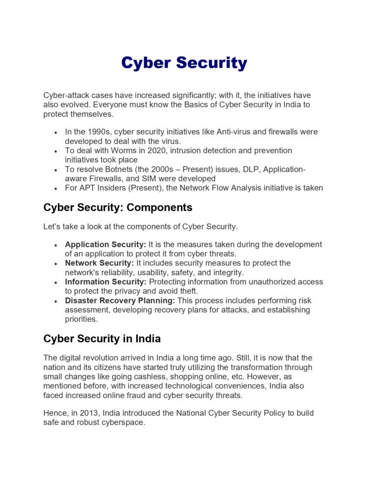 Cyber Security UPSC Notes PDF: A Comprehensive Guide