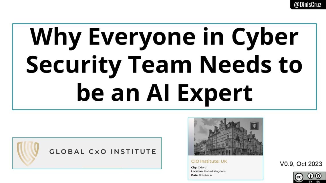 Why Everyone in Cyber Security Team Needs to Be an AI Expert