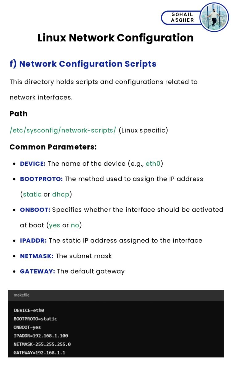 Linux Network Configuration PDF - Connect 4 Techs