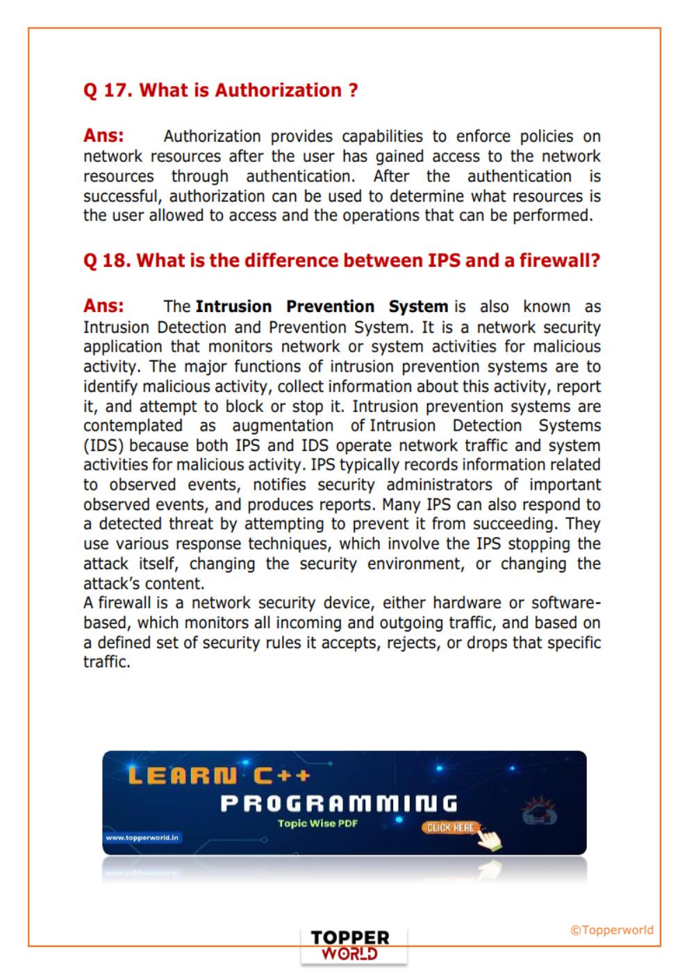 Top 50 Networking Interview Questions PDF - Connect 4 Techs