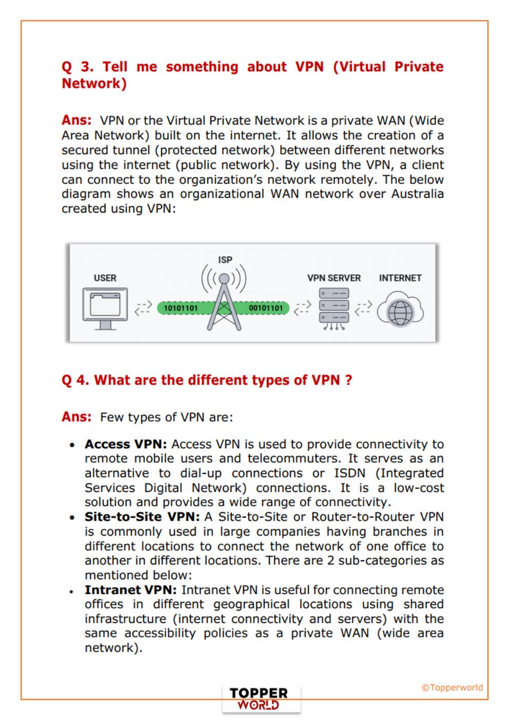 Top 50 Networking Interview Questions PDF - Connect 4 Techs